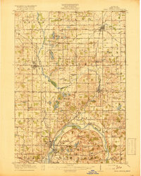1918 Map of Cedar Springs, MI — High-Res, 1918 Print #2 | Pastmaps